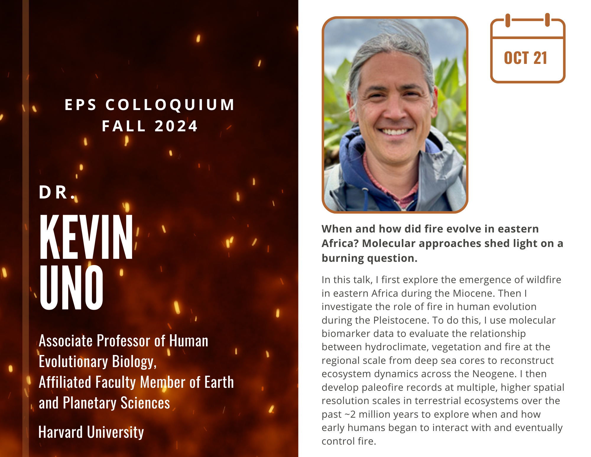 EPS Colloquium - Kevin Uno, Harvard University - Harvard EPS