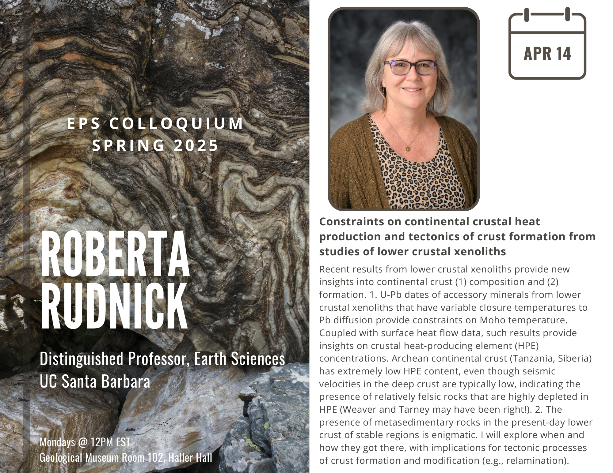EPS Colloquium - Roberta Rudnick, University of California Santa ...