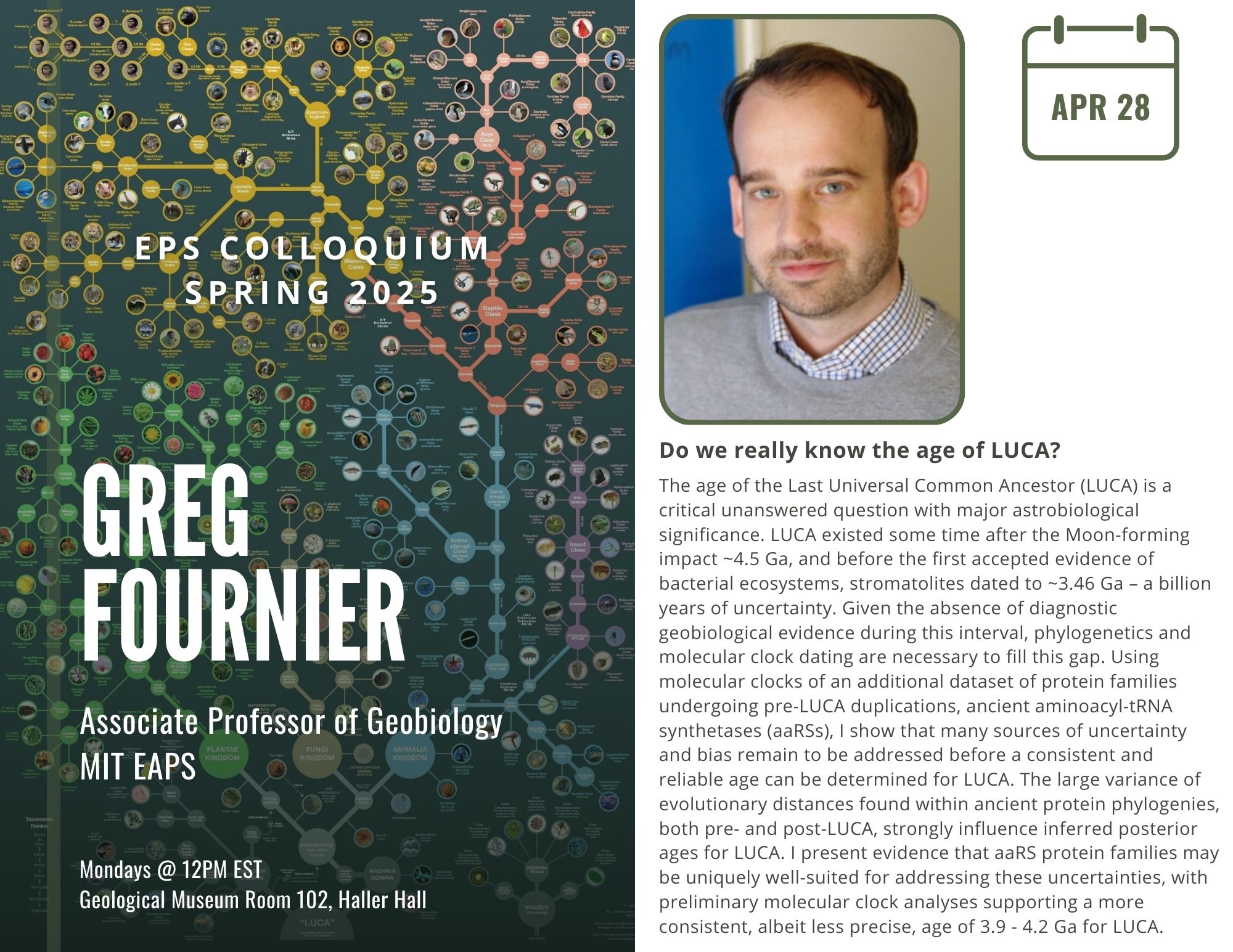 EPS Colloquium - Greg Fournier, MIT - Harvard EPS